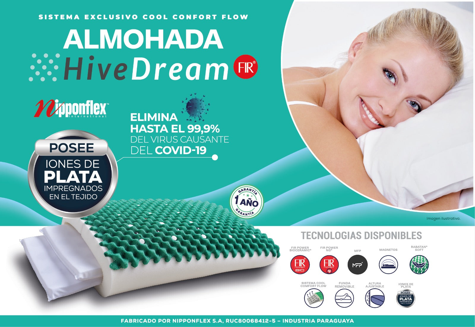 Hive Dream FIR Pillow – e-Energy by Nipponflex